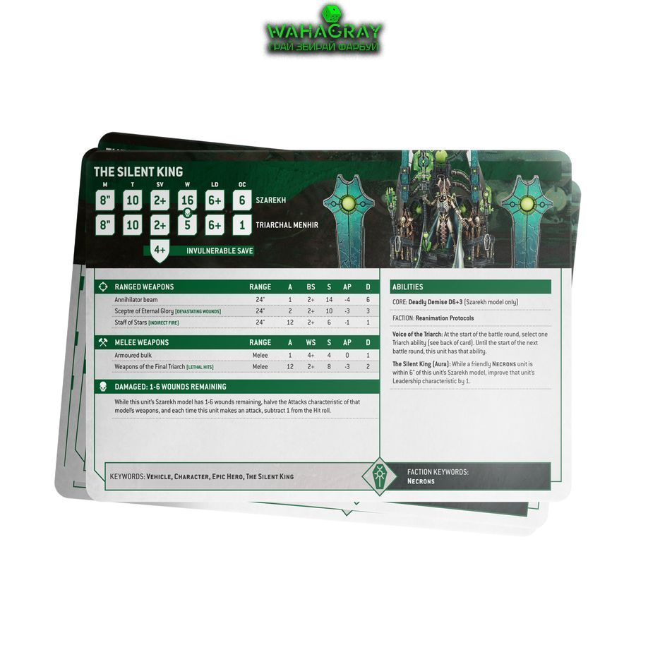Карти WARHAMMER 40000: DATASHEET CARDS - NECRONS (ENG) ⭐ купити за ...