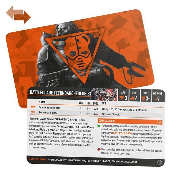 Карти WARHAMMER 40000: KILL TEAM DATACARDS - BATTLECLADE (ENG) ⭐ купити ...